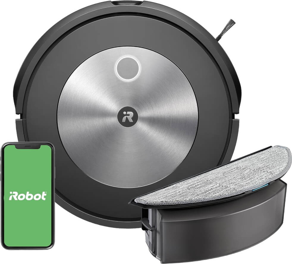 ‫iRobot - שואב אבק ושוטף רובוטי iRobot איירובוט Roomba Combo j5 | סופר ...