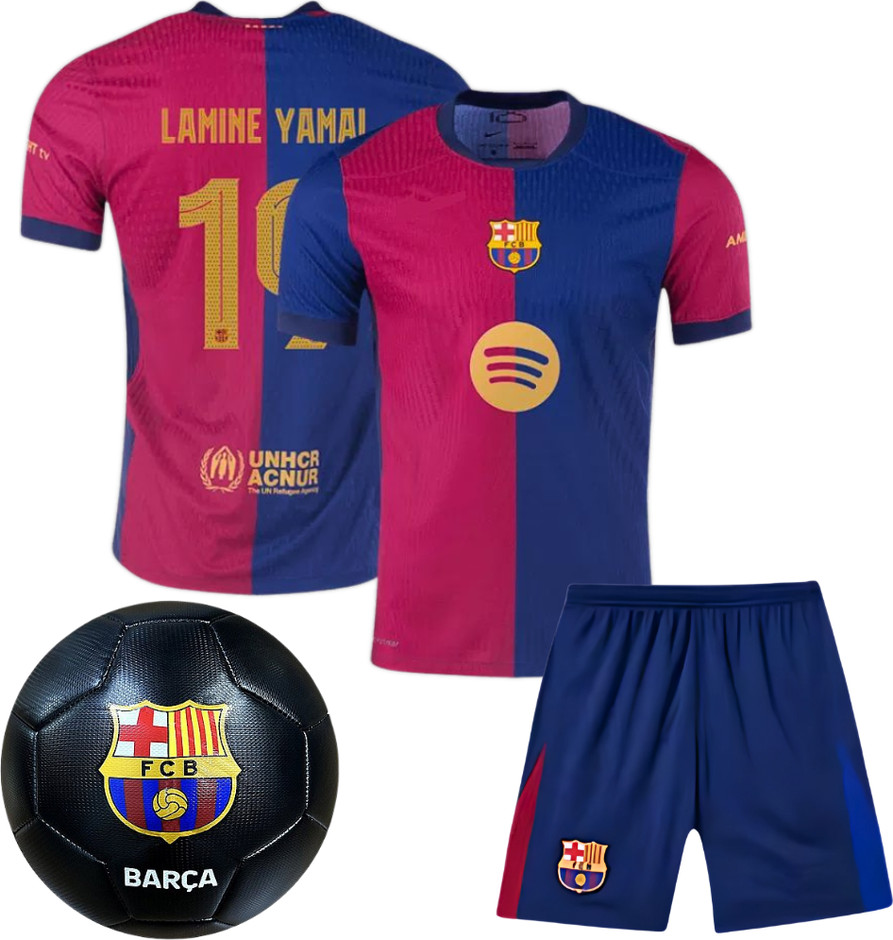 ‫YKI - סט לאמין ימאל ברצלונה לילדים – חליפה, כדור, גרביים וסרט קפטן ...