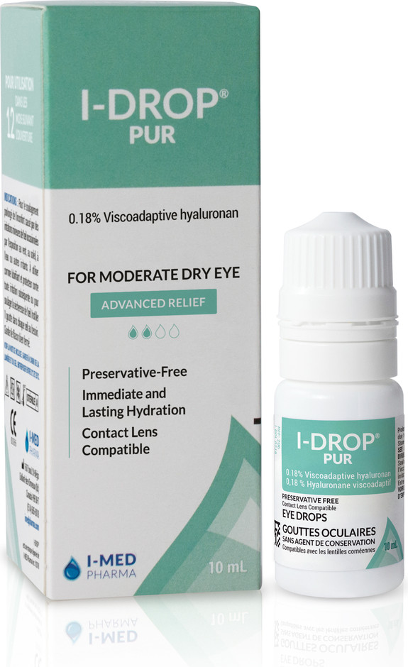 ‫טבעקום יבוא - I-DROP PUR טיפות עיניים להקלה ממושכת על יובש בעין. 10 מ ...