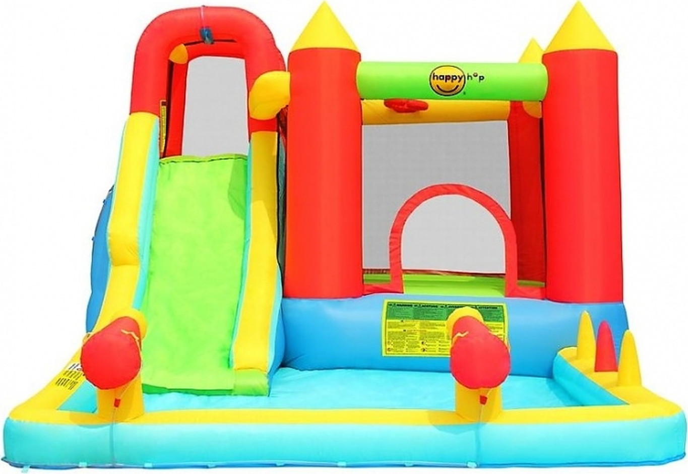 ‫Happy Hop - מגלשת מים מתנפחת Happy Hop הפי-הופ Jump N Splash Double ...