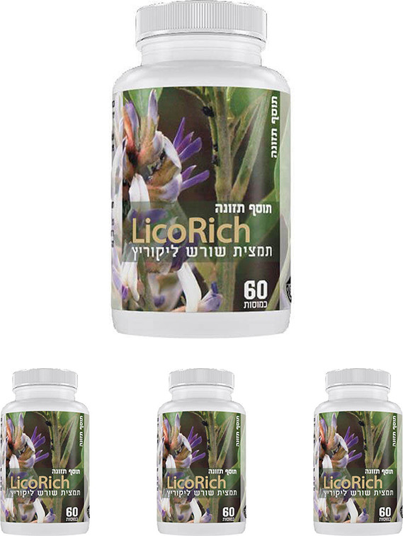 ‫LicoRich - LicoRich תמצית שורש ליקוריץ' פטנטי מארז 4 יח' | סופר-פארם‬