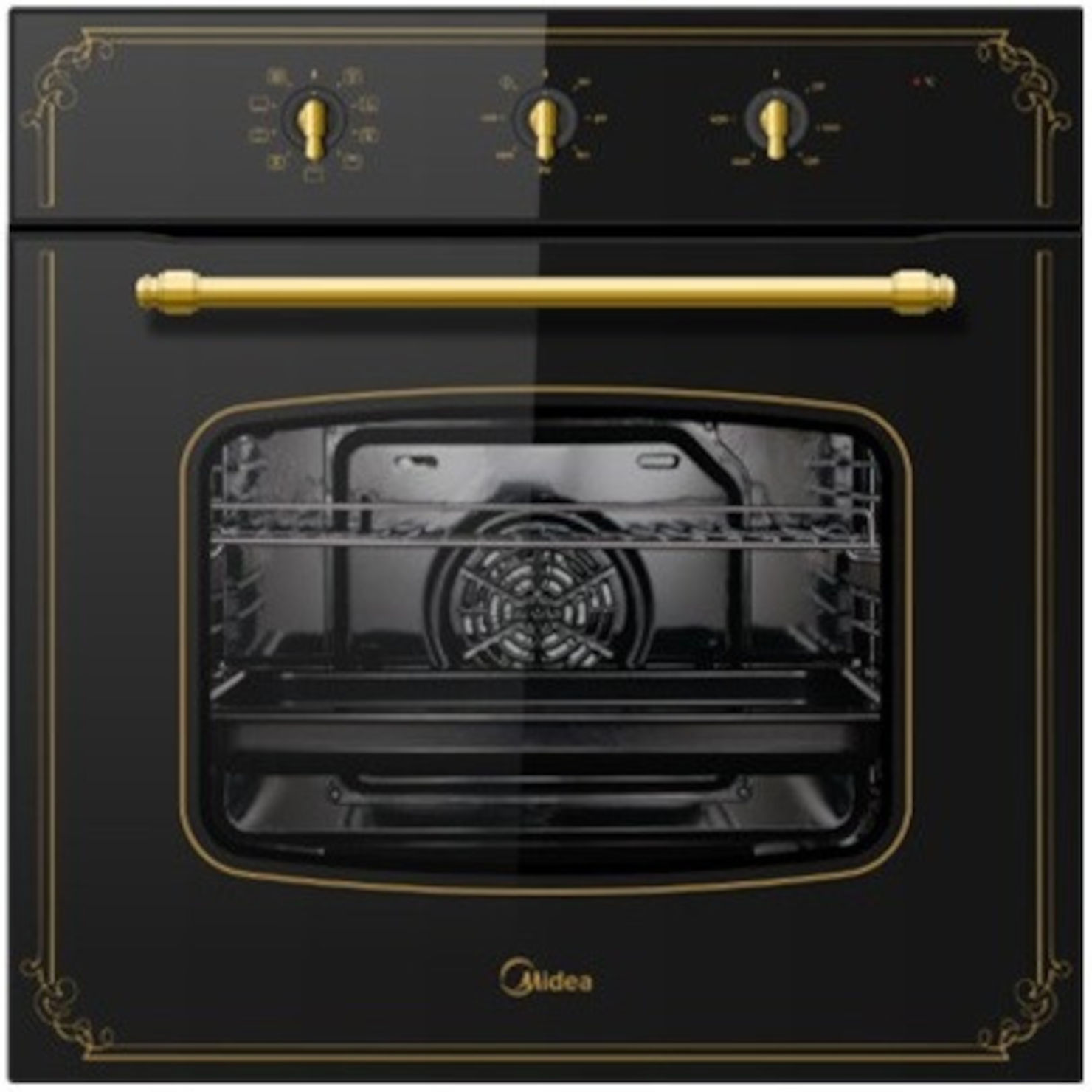 ‫MIDEA - תנור בנוי 70 ליטר בעיצוב כפרי Midea מידאה Retro Collection ...