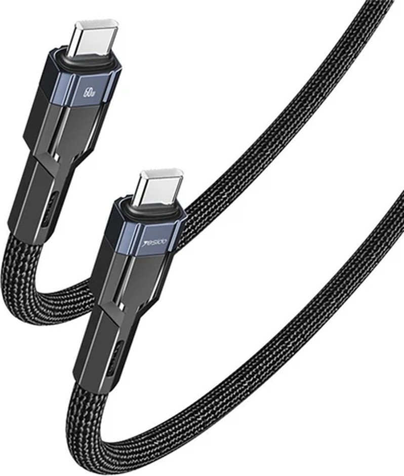 ‫YESIDO - כבל טעינה Type-C to Type-C Charging Data Cable 1.2M Yesido CA108 | סופר-פארם‬