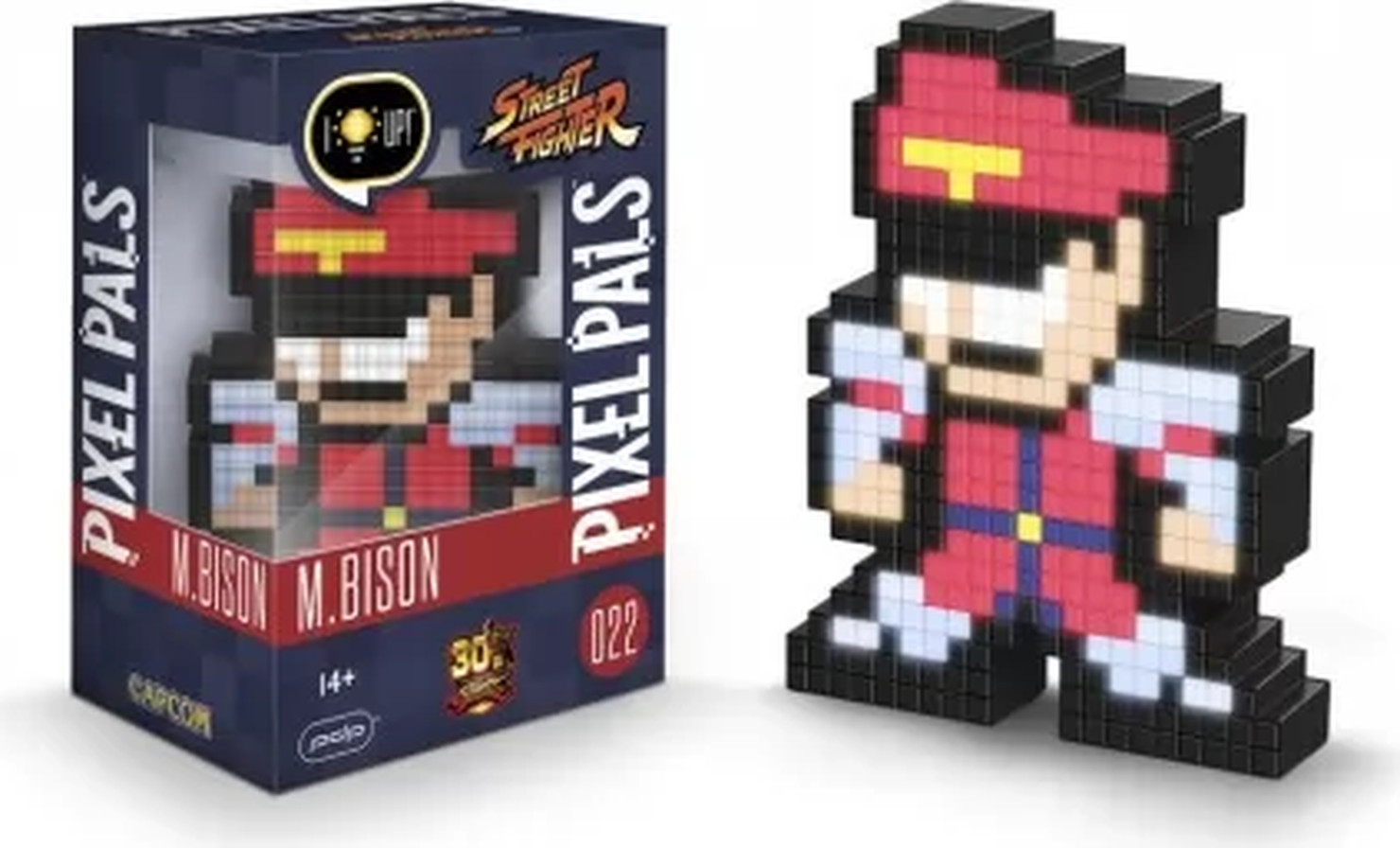 ‫PDP - מנורת Led מגניבה - PDP Pixel Pals Street Fighter M.bison Light ...