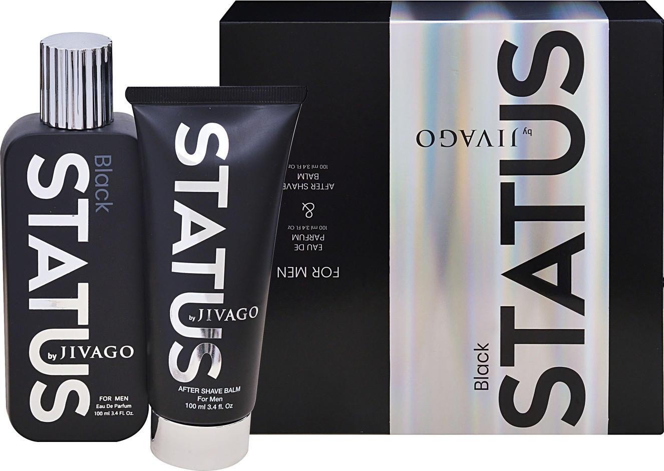 ‫JIVAGO - STATUS STATUS BLACK סט א.ד.פ + אפטר שייב לגבר | סופר-פארם‬