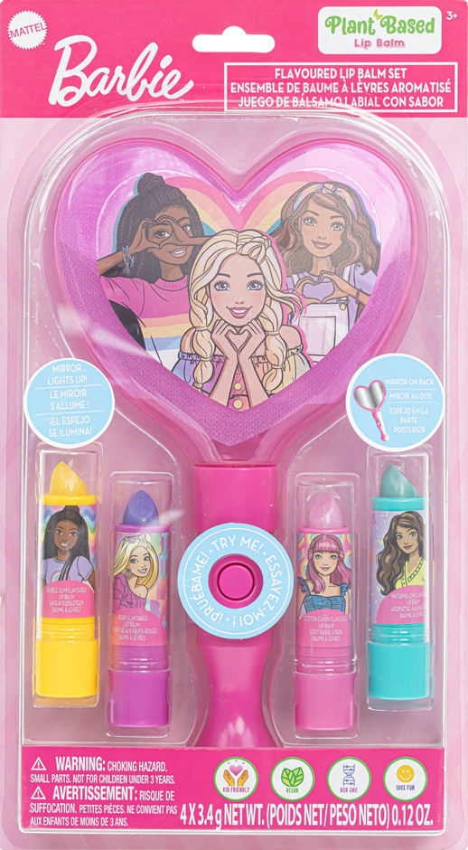 ‫Disney - ברבי מארז מראה מוארת ושפתוני לחות | סופר-פארם‬