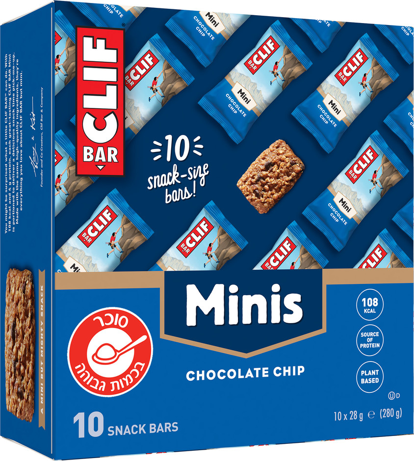 ‫CLIF - מאגדת מיני חטיף שוקולד צ'יפס 10 יחידות | סופר-פארם‬