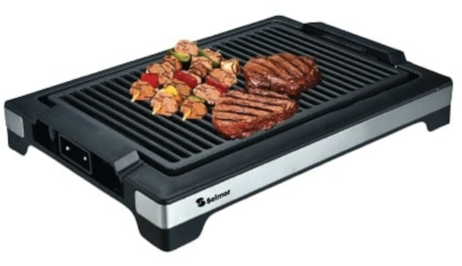 ‫Selmor - מנגל חשמלי עם רשת גריל מיציקת אלומניום וציפוי מונע הידבקות SE-480 | סופר-פארם‬