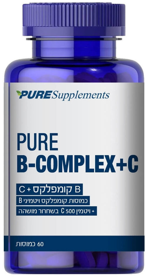 ‫Pure Supplements - B קומפלקס+C בשחרור מושהה | סופר-פארם‬