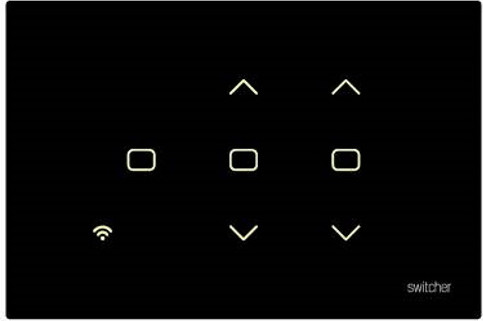 ‫Switcher - מתג חכם משולב לשליטה על 2 תריסים ותאורה אחת לקופסת גוויס 3 ...