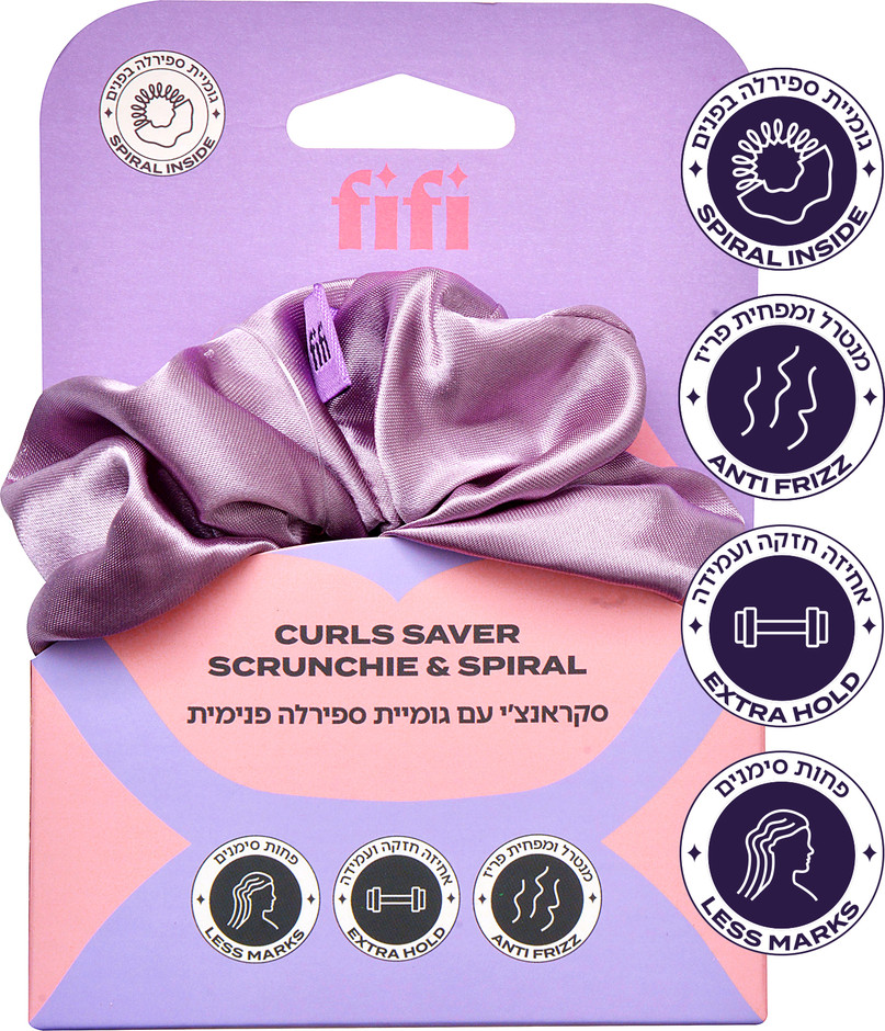 ‫FIFI - סקראנצי ספירלה סאטן - ורוד | סופר-פארם‬