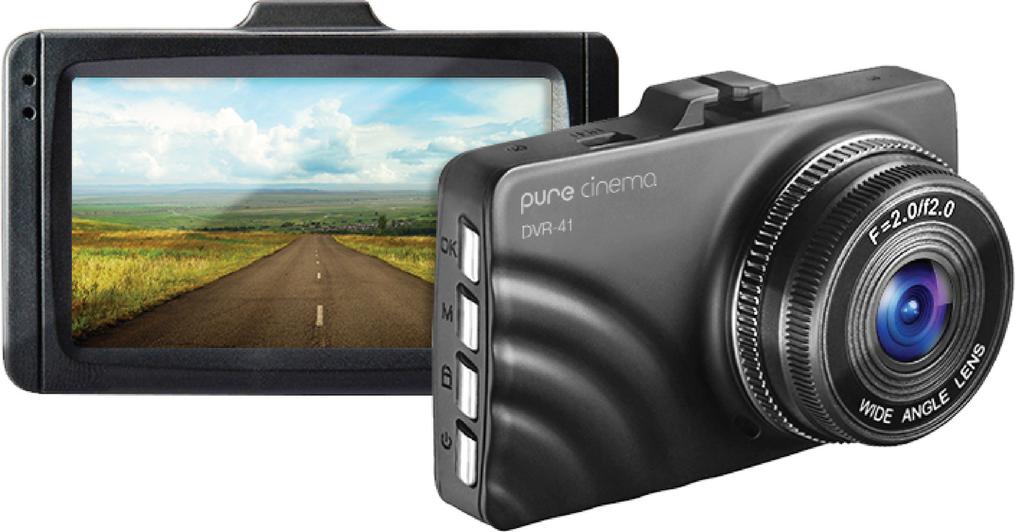 ‫Pure Cinema - מצלמת דרך לרכב עם מסך צילום דגם DVR-41 מבית PURE CINEMA ...