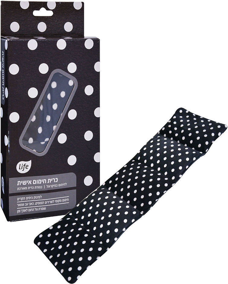 ‫לייף - כרית חימום נעימה ארוכה עם חרוזי טורמלין | סופר-פארם‬