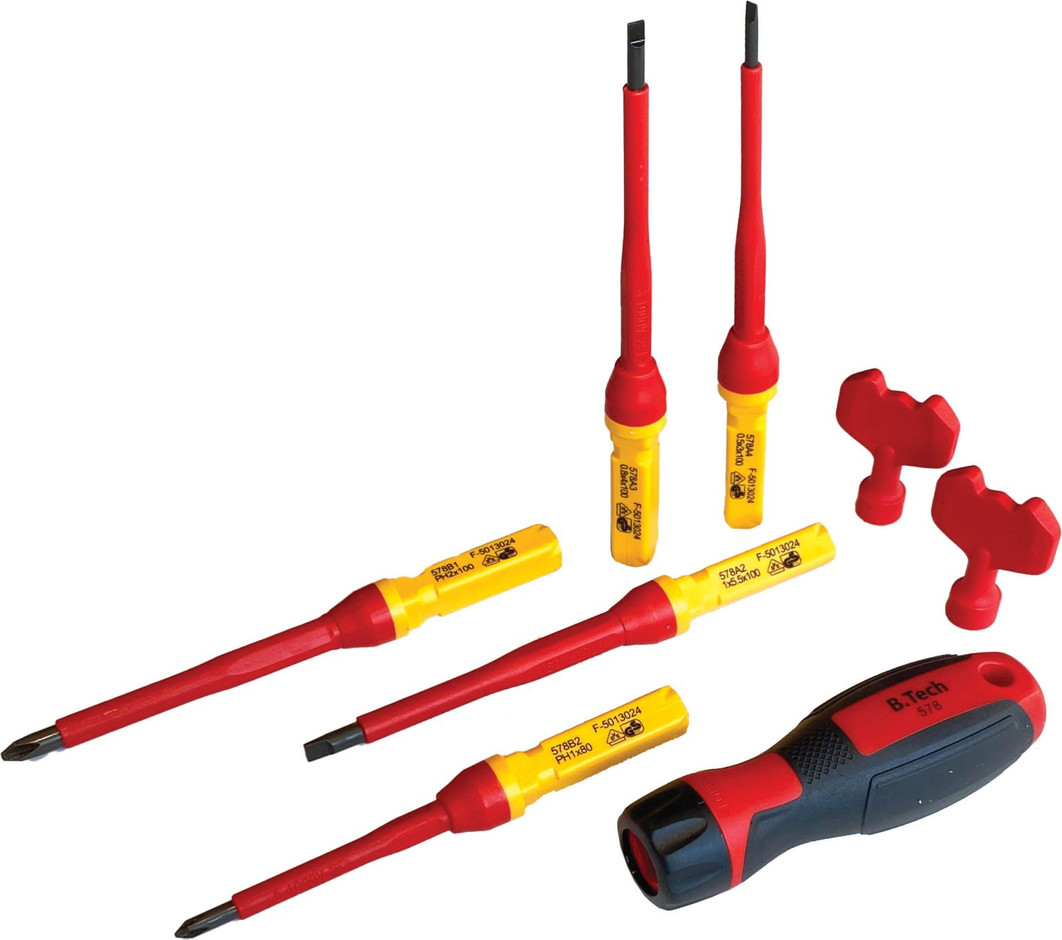 ‫B-Tech - סט מברגים VDE 8 חלקים B.Tech – Project 16 USA | סופר-פארם‬