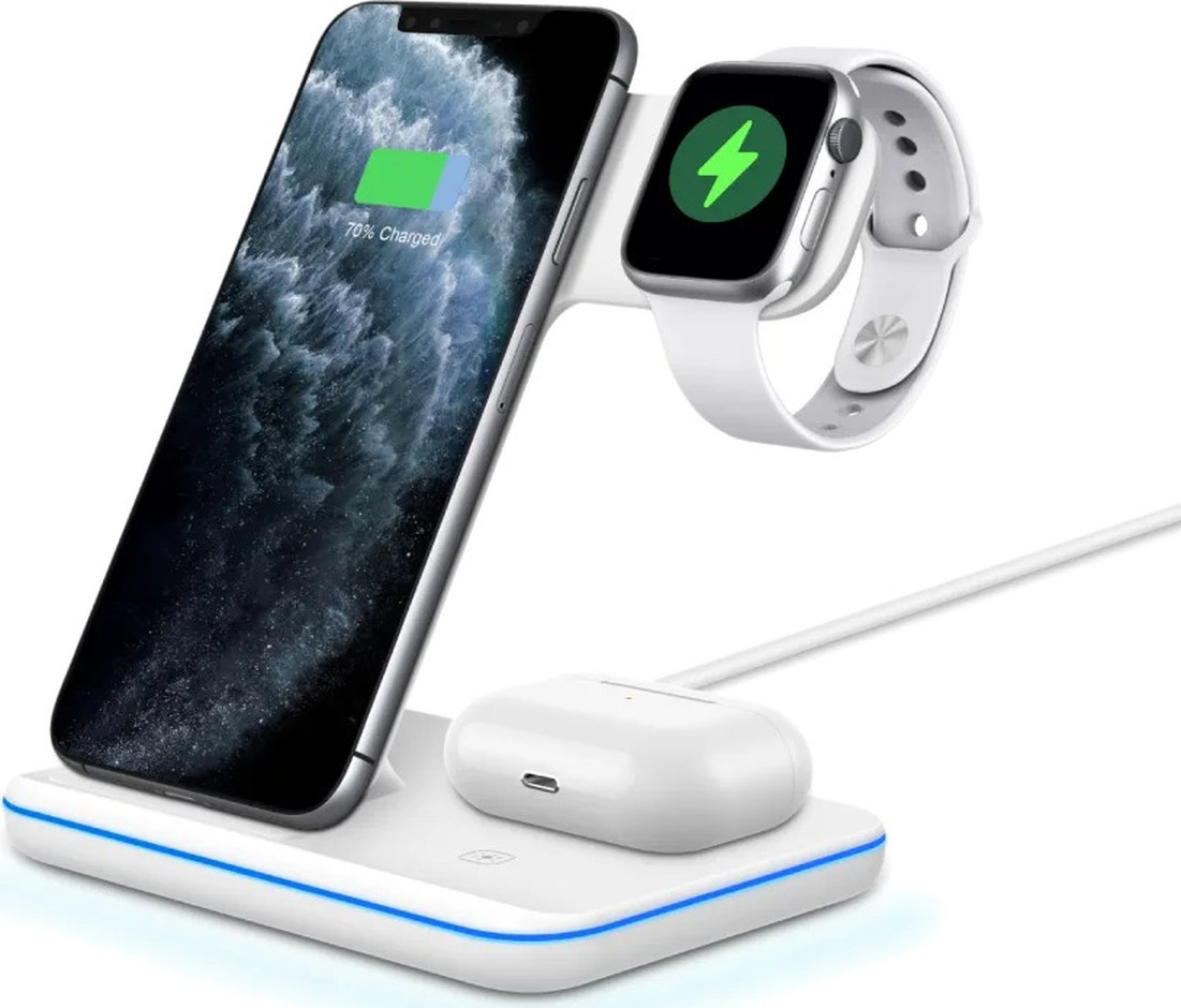 ‫Miracase - מטען אלחוטי MQIW505 15W 3IN1 לבן Miracase | סופר-פארם‬