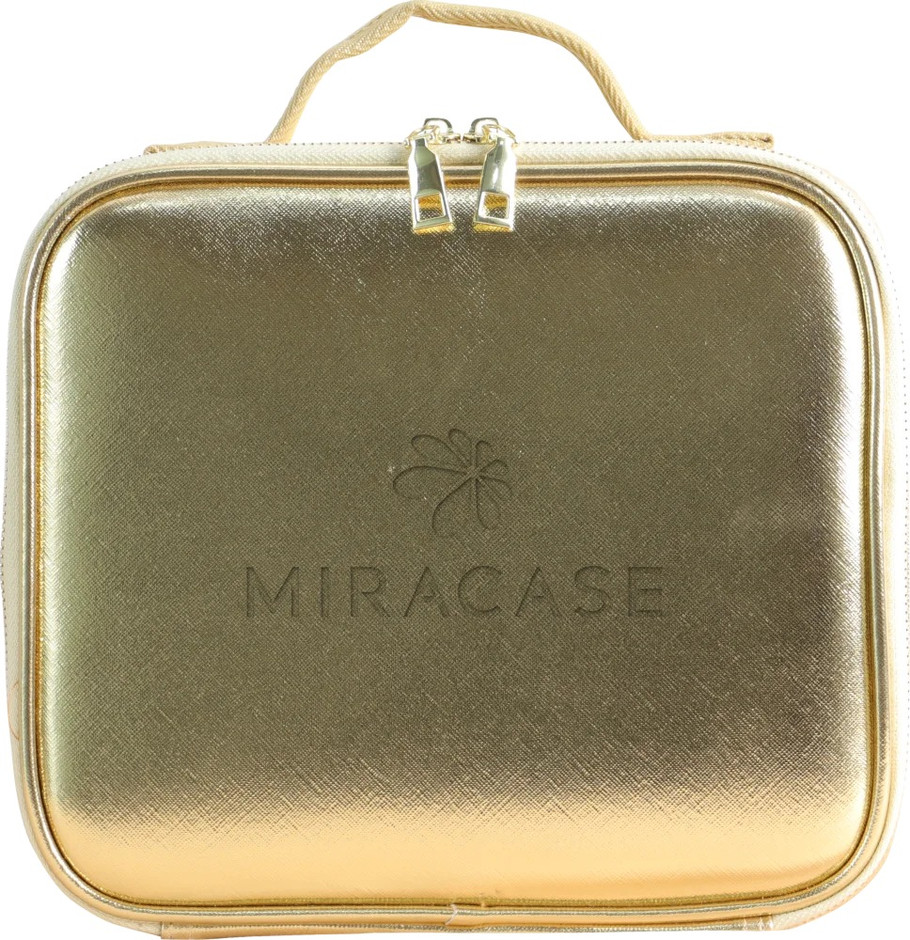 ‫Miracase - תיק איפור מחולק עם מראה ותאורת לד דגם MCB450 מבית MIRACASE בצבע זהב | סופר-פארם‬