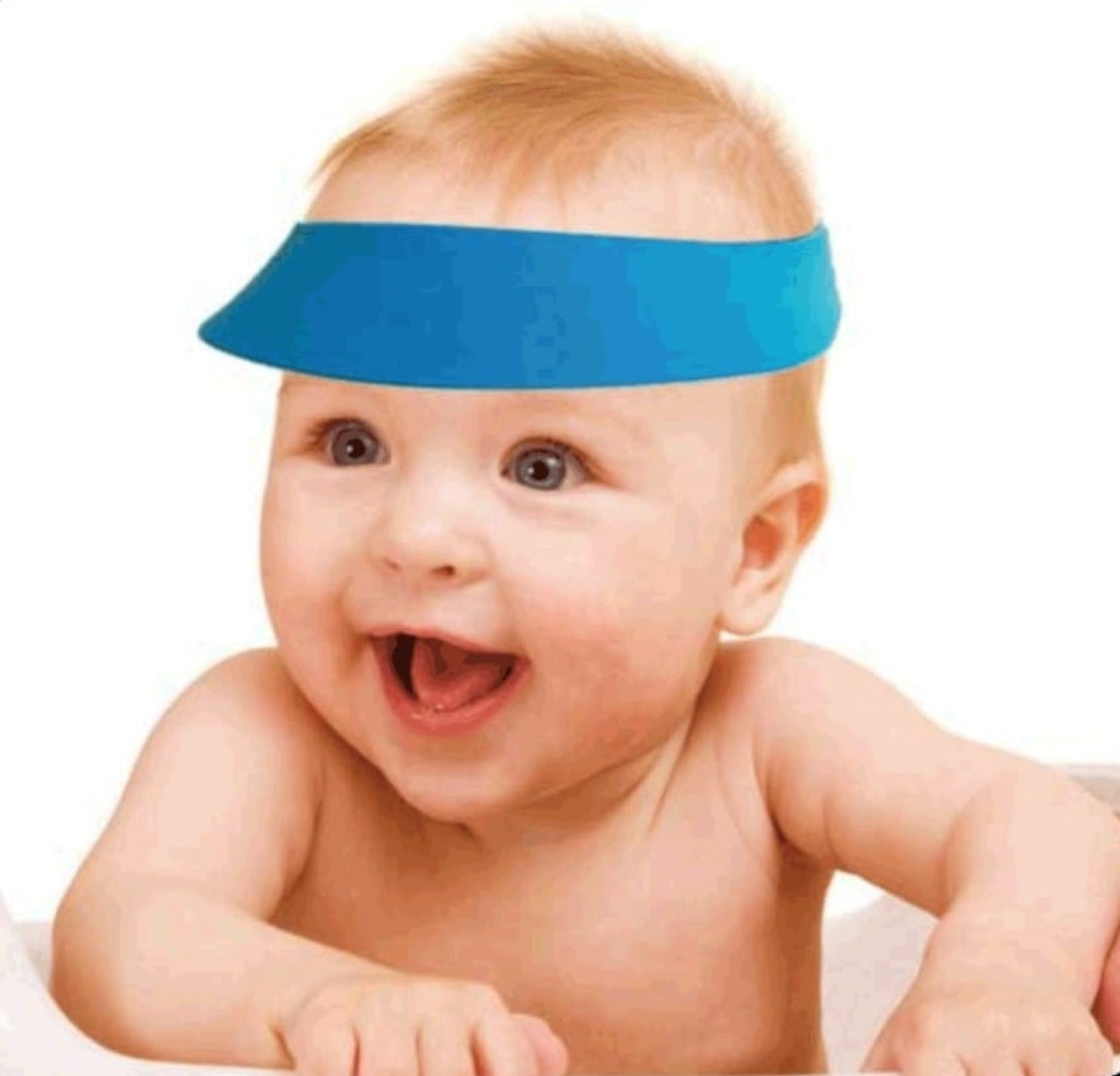 ‫Babyco - מצחיית הגנה לאמבטיה / תספורת לתינוק - תכלת | סופר-פארם‬