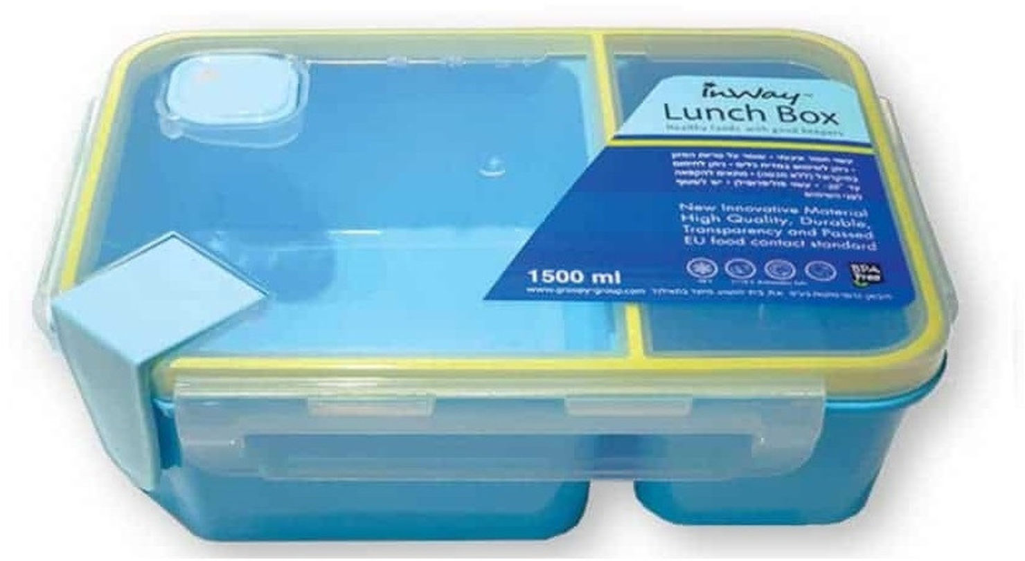 ‫Groopy - קופסת אוכל PICNIC מחולקת 2 תאים 1.5 ל’ – INWAY | סופר-פארם‬