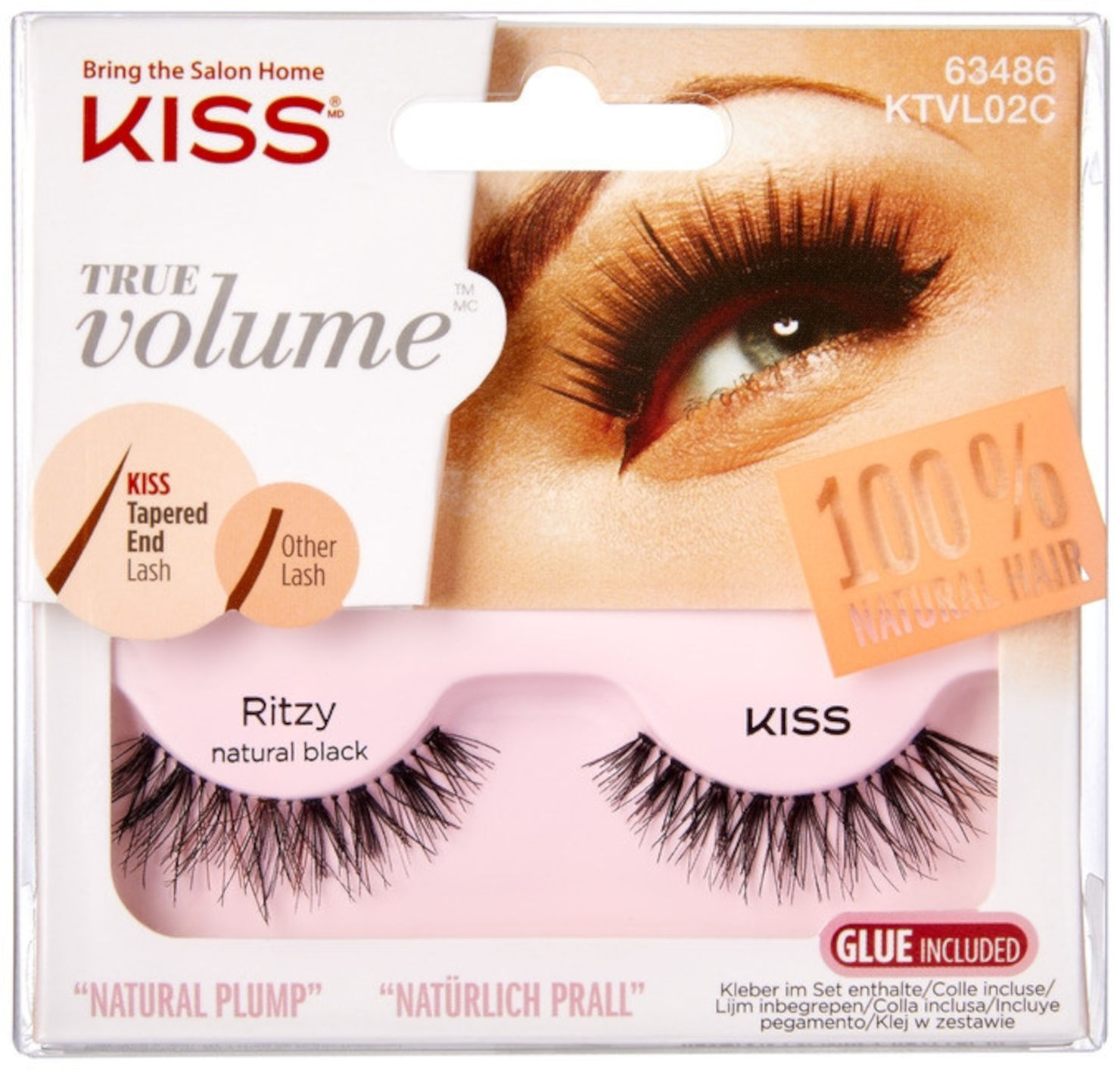‫Kiss - Kiss True Volume Lash - Ritzy מארז ריסים מלאכותיים שלמים כולל ...