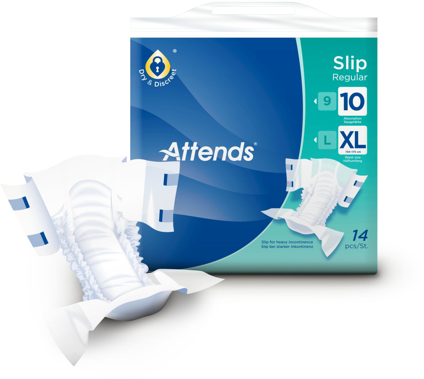 ‫Attends - חיתולים למבוגרים – XL10 – ספיגה גבוה מאוד | סופר-פארם‬