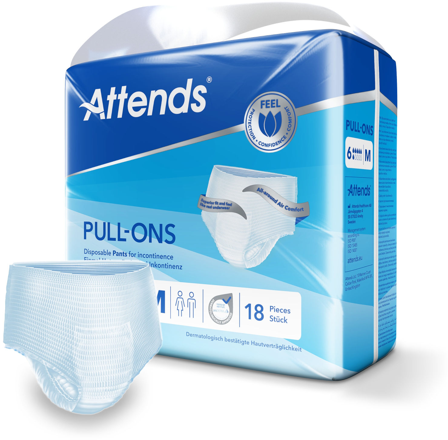‫Attends - תחתונים סופגים למבוגרים – מידה M רמת ספיגה 6 | סופר-פארם‬