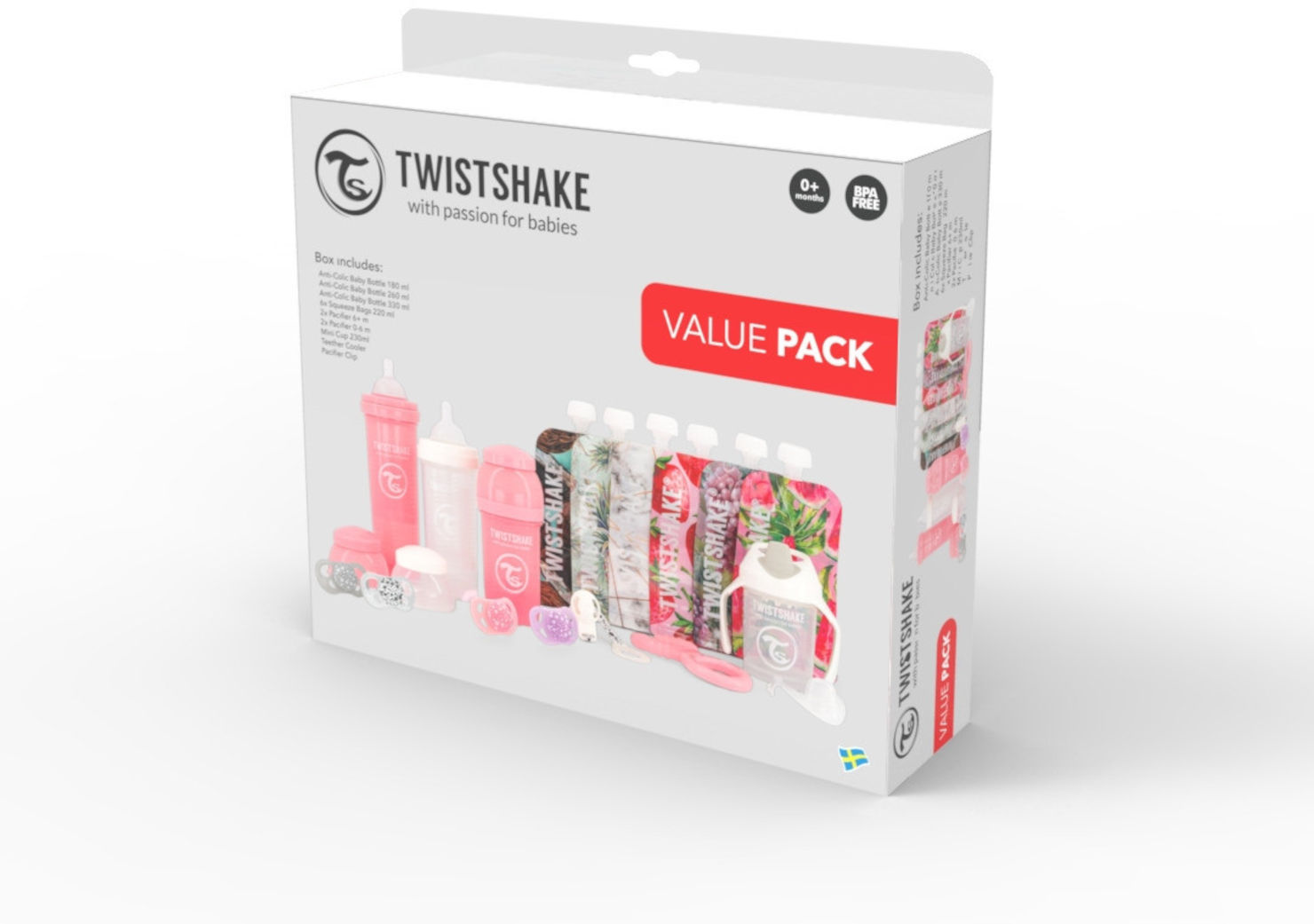 ‫TWISTSHAKE - 0m+ - Value Pack - מארז מתנה ללידה לבנות | סופר-פארם‬