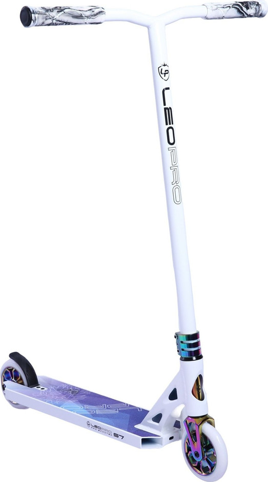 ‫LEO PRO - סקוט - קורקינט פעלולים ספורטיבי S7 לנוער ומבוגרים עם מיסבי ABEC9 מקצועיים - לבן ...