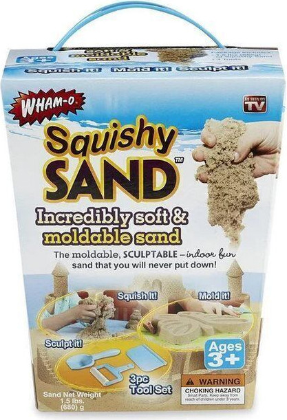 ‫PlaySmart - חול קינטי 680 גרם כולל 3 כלי עבודה (חול הקסם + ידית ...