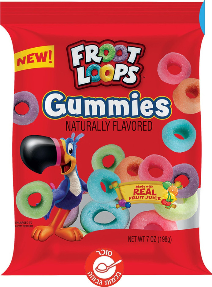 ‫Fruit loops - Fruit Loops Gummies סוכריות גומי פרוט לופס חדש | סופר-פארם‬