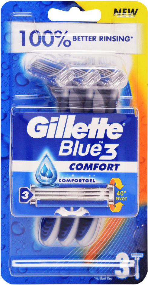 ‫ג'ילט - בלו 3 סכיני גילוח חד פעמיים | סופר-פארם‬