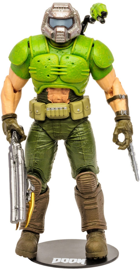 ‫פופיק - דמות פעולה של דום 18 ס"מ ממשחק הוידאו אבדון נצחי עם אקדח ומשטח ...