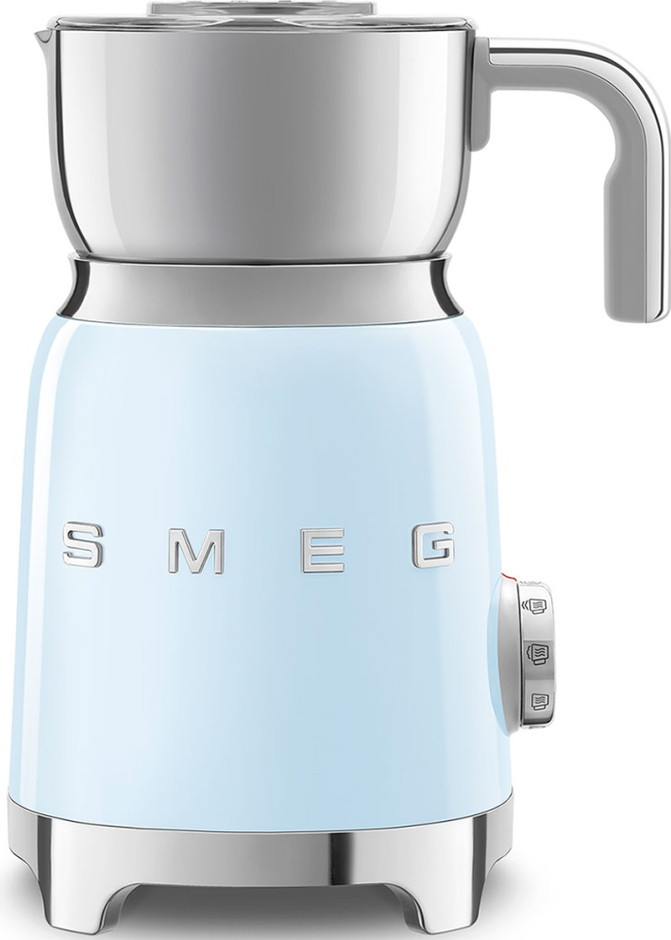 ‫Smeg - מקציף חלב בעיצוב רטרו - 600 מ"ל Smeg סמג MFF01 תכלת פסטל | סופר ...
