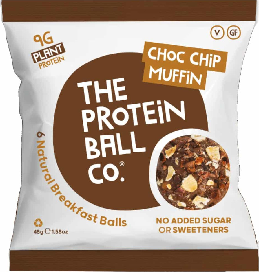 ‫The Protein Ball Co - כדורי חלבון וויטמין בטעם מאפין שוקולד צ’יפס ...