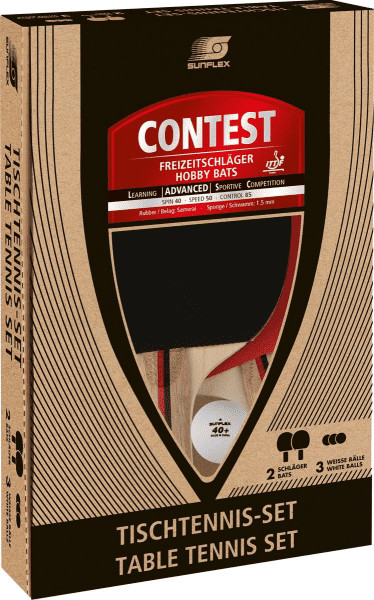 ‫SUNFLEX - סט מחבטי פינג פונג מבית סאנפלקס SUNFLEX CONTEST SET | סופר-פארם‬