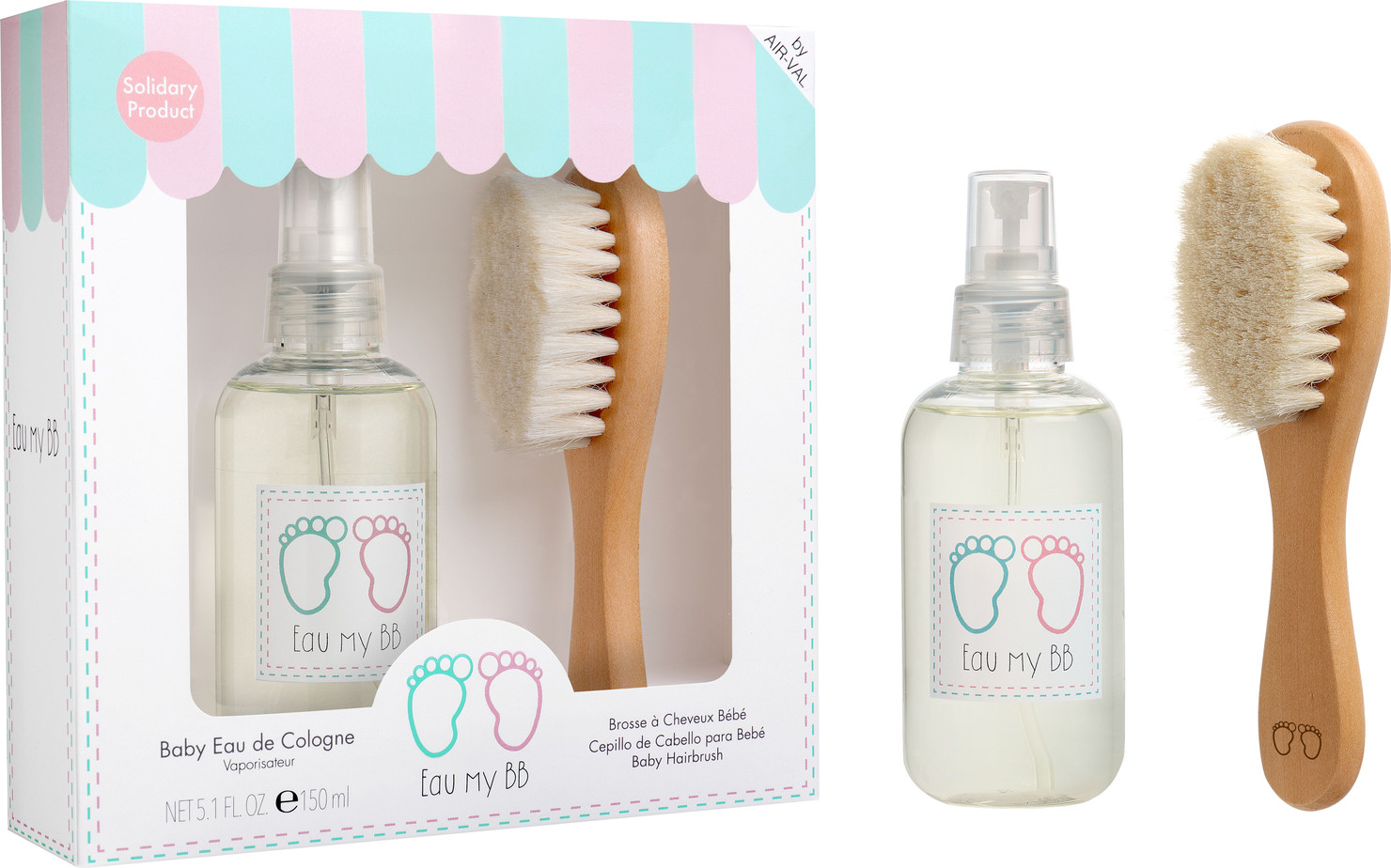 ‫Disney - או מי ביבי סט א.ד.ט + מברשת שיער מעץ | סופר-פארם‬