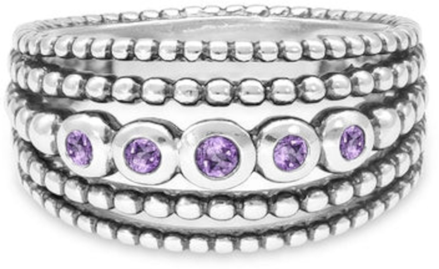 ‫Danny Newfeld - טבעת כדורים עם אבני חן, כסף סטרלינג | סופר-פארם‬