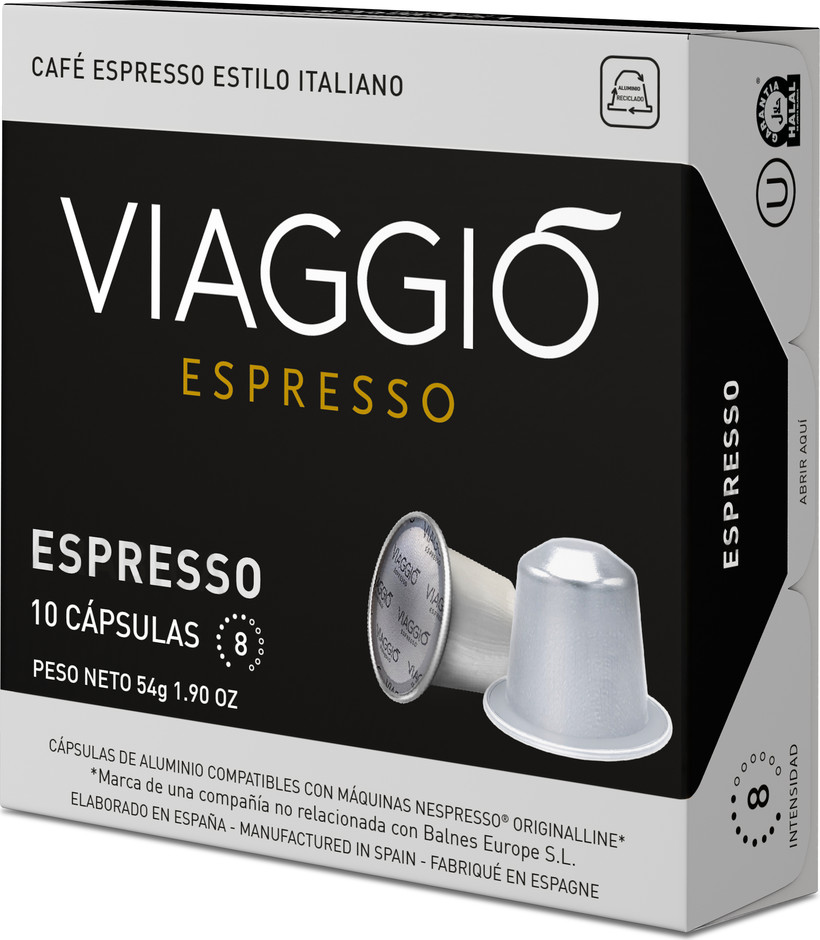 ‫Viaggio Espresso - אספרסו - 10 קפסולות אלומיניום תואמות נספרסו | סופר ...