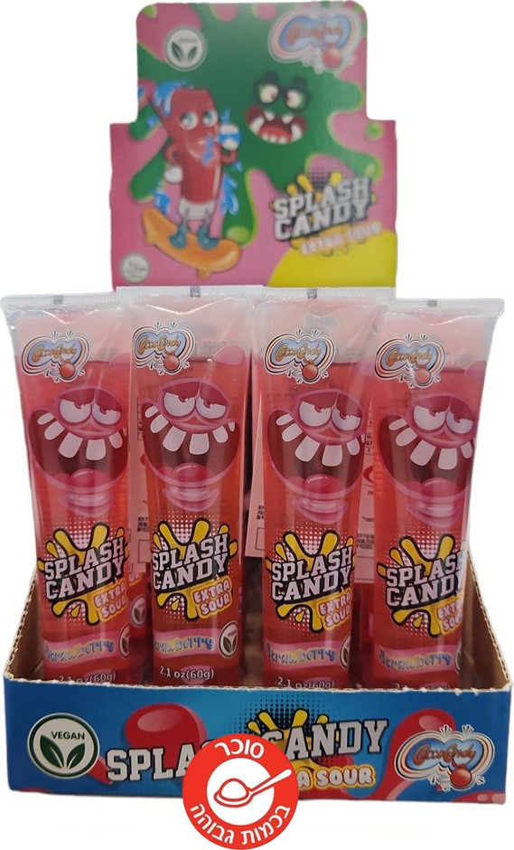 ‫Teimim - Splash Candy Extreme Sour Strawberry ג'ל סופר חמוץ בטעם תות ...