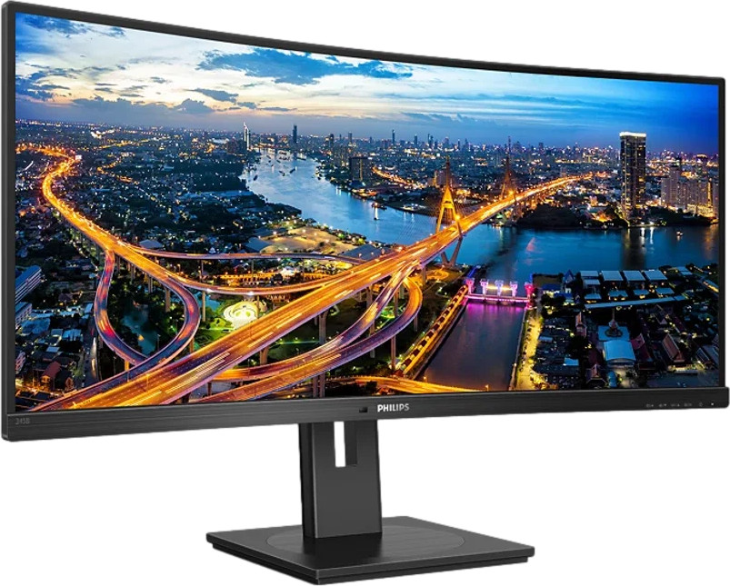 ‫PHILIPS - Philips Philips 345B1C – מסך קעור אולטרה-רחב 34" עם 2K, DP ...