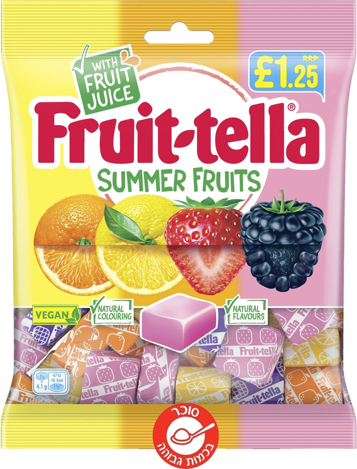 ‫Fruit-tella - Fruit-tella Summer Fruits טופי פרוטלה בטעמי פירות קיץ ...